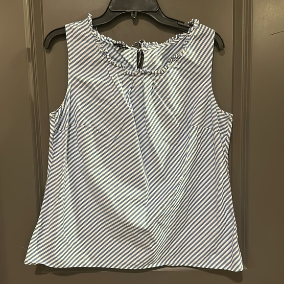 Talbots | Tops | Talbots Size L Blue And White Striped Womens Top ...
